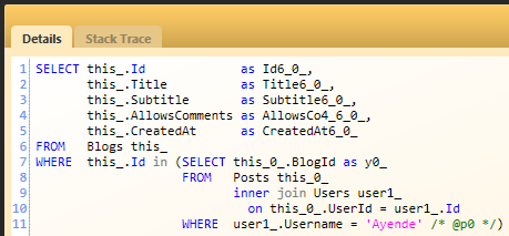 NHibernate Queries Examples Ayende Rahien