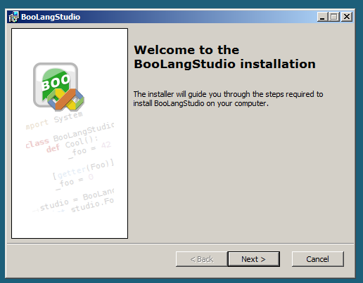 Boo Lang Studio 1.0 Alpha it out! - Ayende @ Rahien
