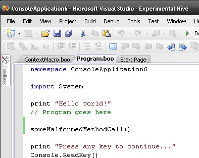BooLangStudio: Boo in Visual Studio - Ayende @ Rahien