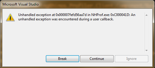 Debugging Win32 crash in NH Prof - Ayende @ Rahien