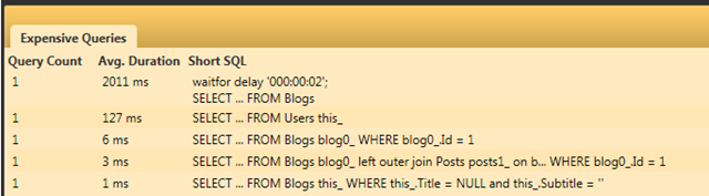 NHProf new feature: Expensive queries report - Ayende @ Rahien